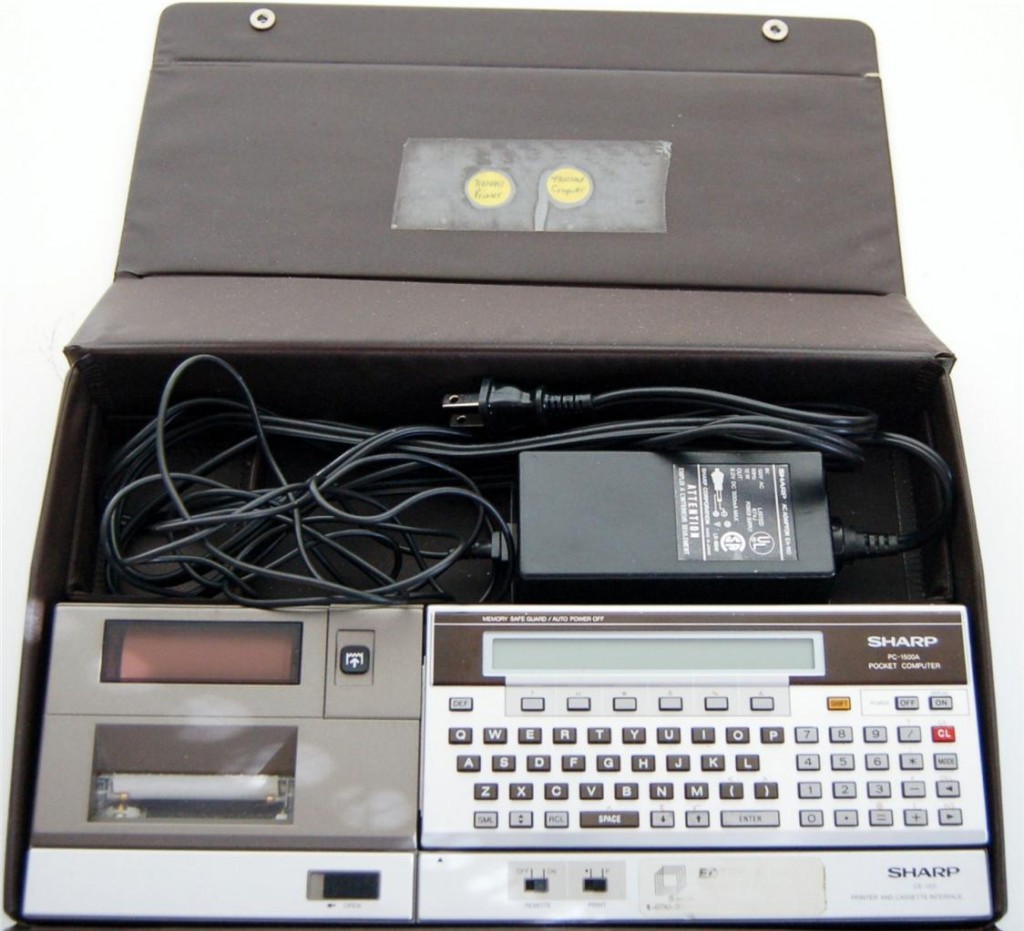 Sharp PC-1500A Vintage Pocket Computer + Printer + CE-150 and Case ...