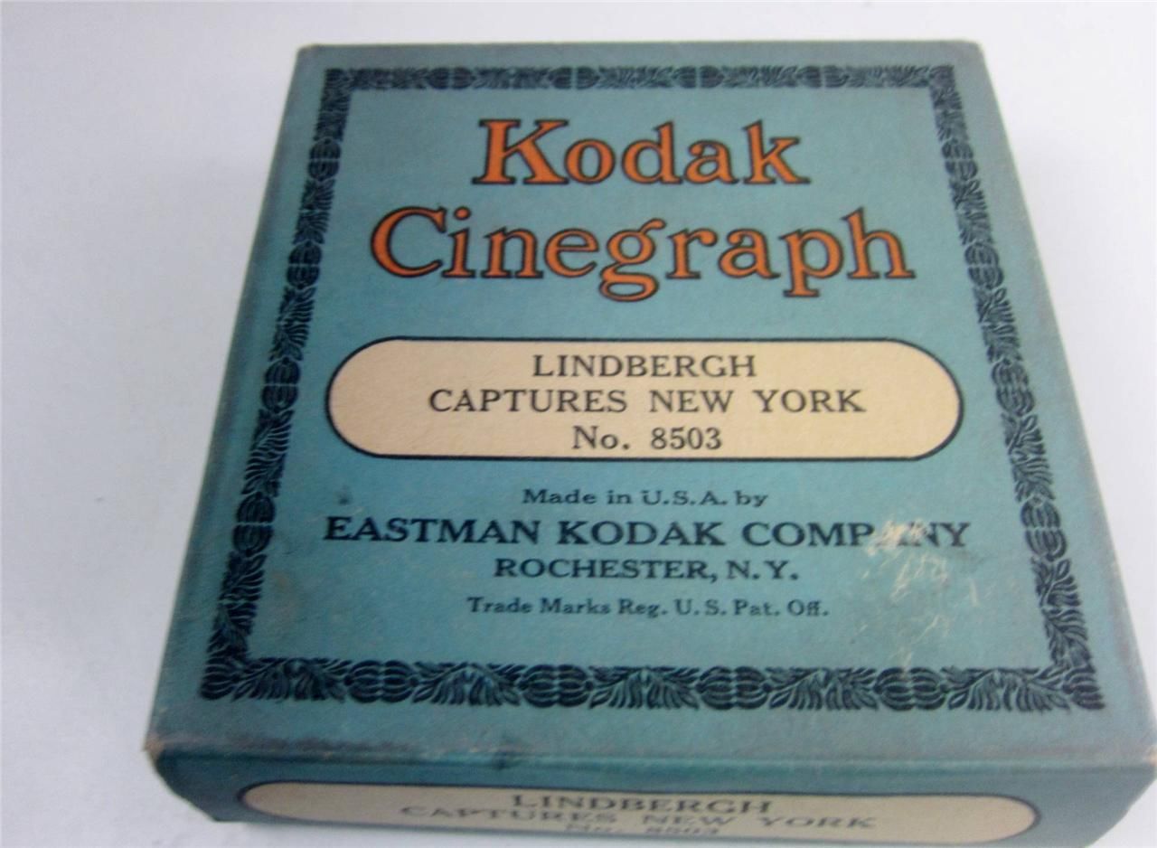 Eastman Kodak Cinegraph 16mm Film Lindbergh Captures New York 8503,Box ...