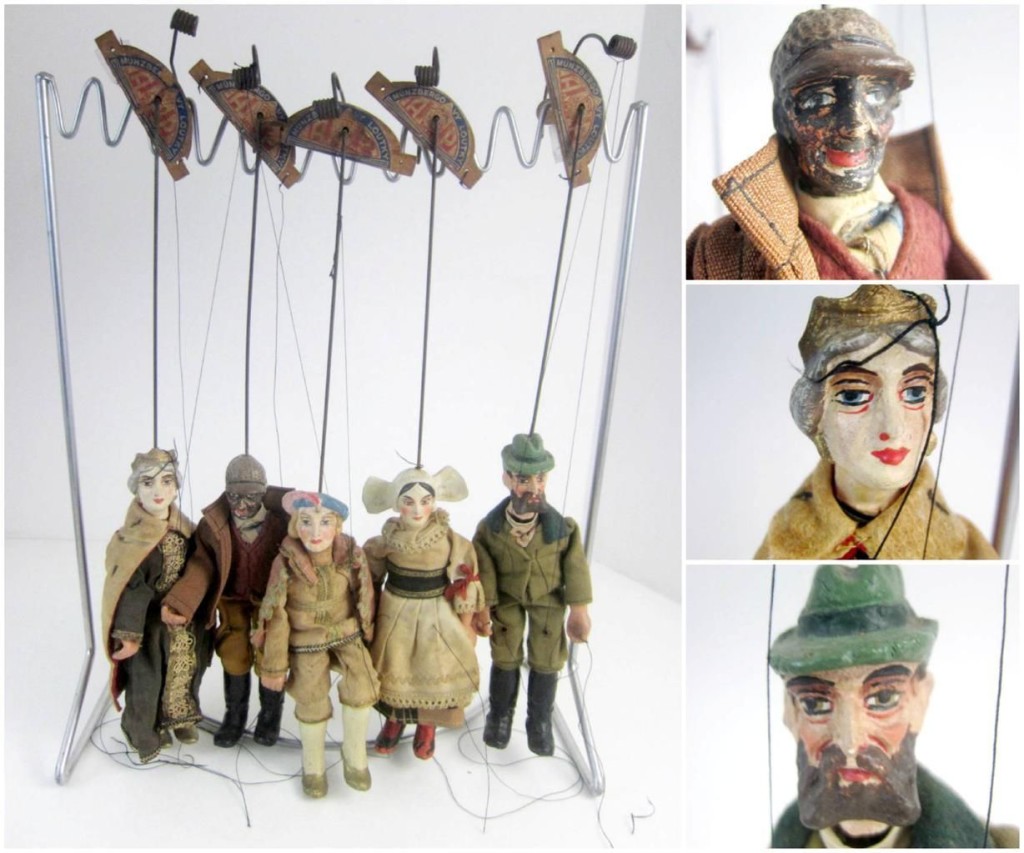 Vintage Collection Lot 5 Czech Paper Mache Puppets by Munzbergo Vy ...